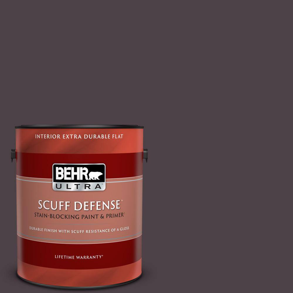 BEHR ULTRA 1 gal. #BXC-09 Dark Burgundy Wine Extra Durable Flat ...