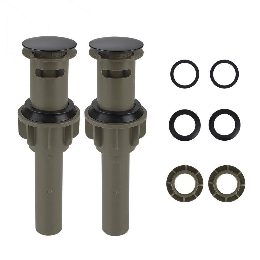 VEVETTA (2-Pack) ABS Pop-Up Drain Assembly with Overflow for Bathroom ...