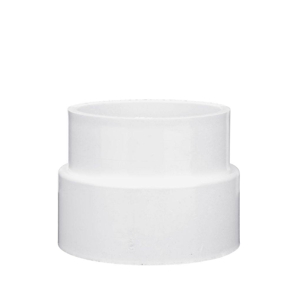Buy PVC Increaser/Reducer Adapter, 3 in. DWV/SCH40 Hub X 4 in. S&D Hub ...
