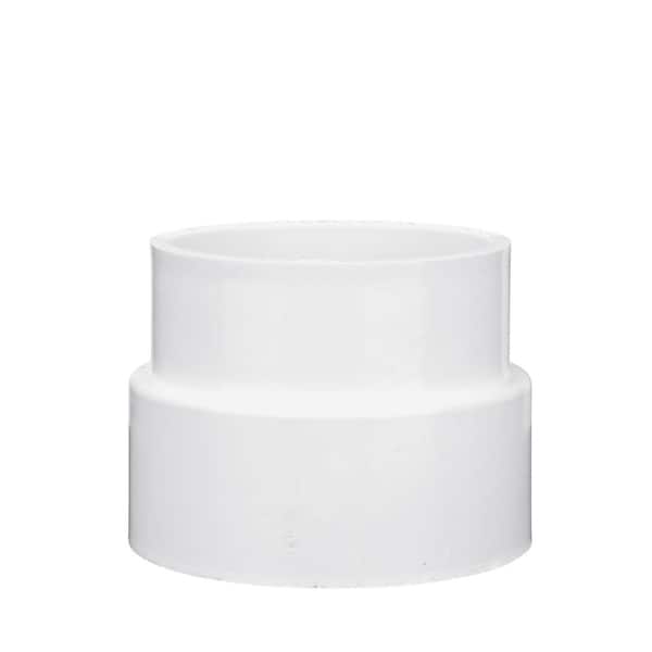 Buy PVC Increaser/Reducer Adapter, 3 in. DWV/SCH40 Hub X 4 in. S&D Hub ...