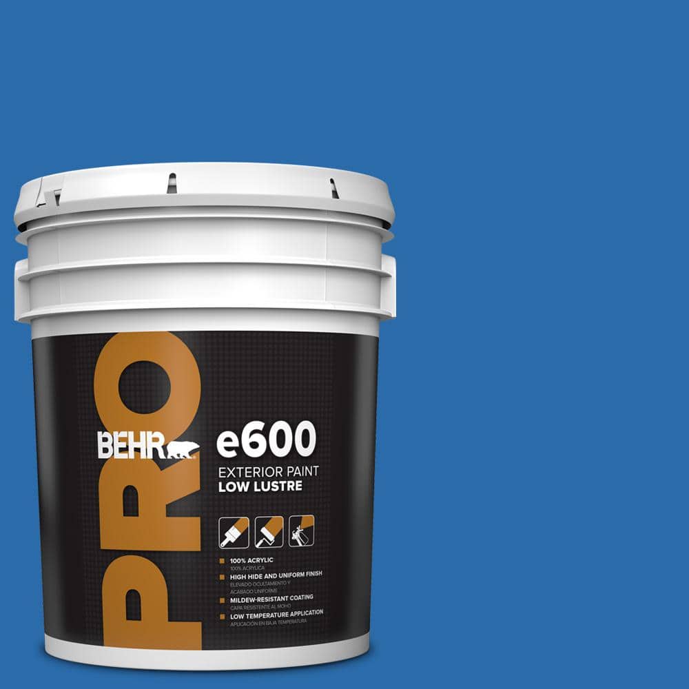 BEHR PRO 5 gal. #MQ4-24 Electric Blue Low Luster Exterior Paint PR62305 ...