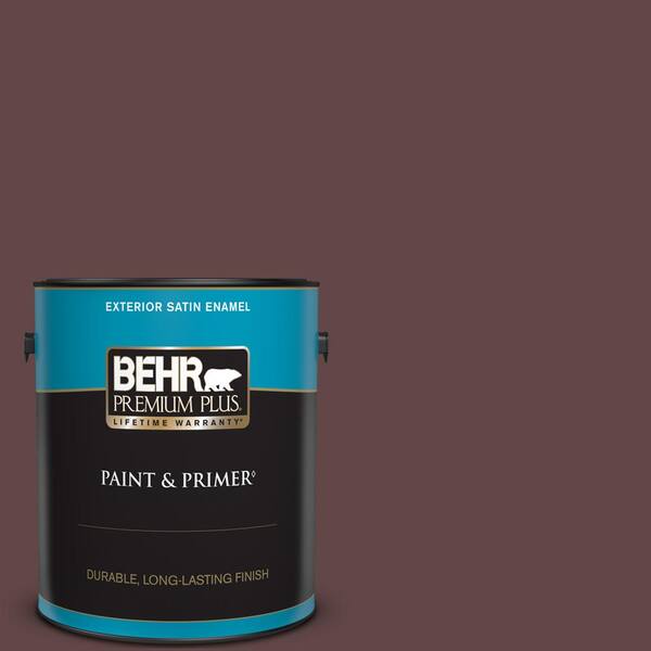 BEHR PREMIUM PLUS 1 gal. #S-G-700 Wild Raisin Satin Enamel Exterior ...