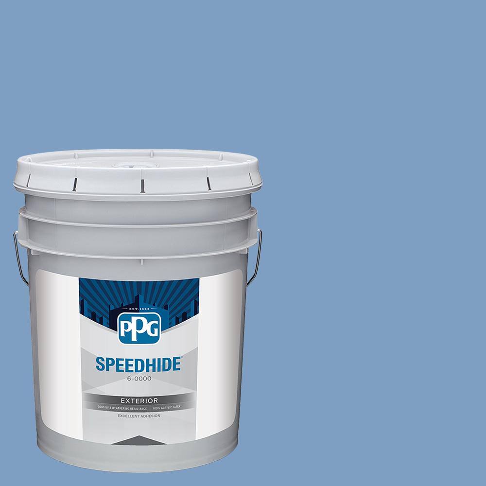 SPEEDHIDE 5 gal. PPG1162-4 Alaskan Blue Semi-Gloss Exterior Paint ...