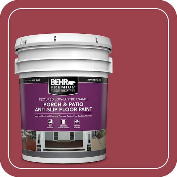 BEHR PREMIUM 5 gal. #HDC-CL-01 Timeless Ruby Textured Low-Lustre Enamel ...