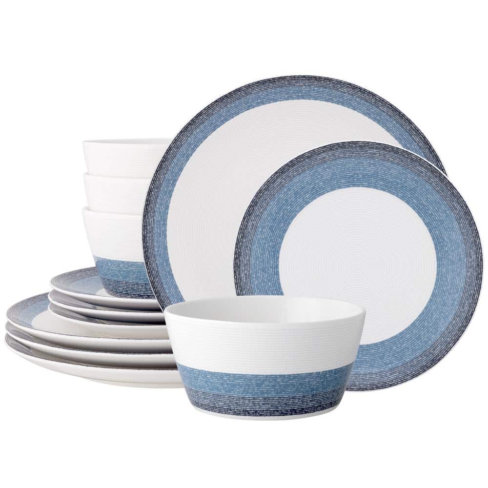 Reviews for Noritake Colorscapes Layers Navy 12-Piece (Blue) Porcelain ...