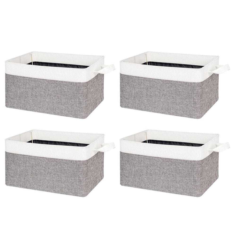 Multi-Colored 15 in. x 8.5 in. Polyester Decorative Basket Set of 4 ...