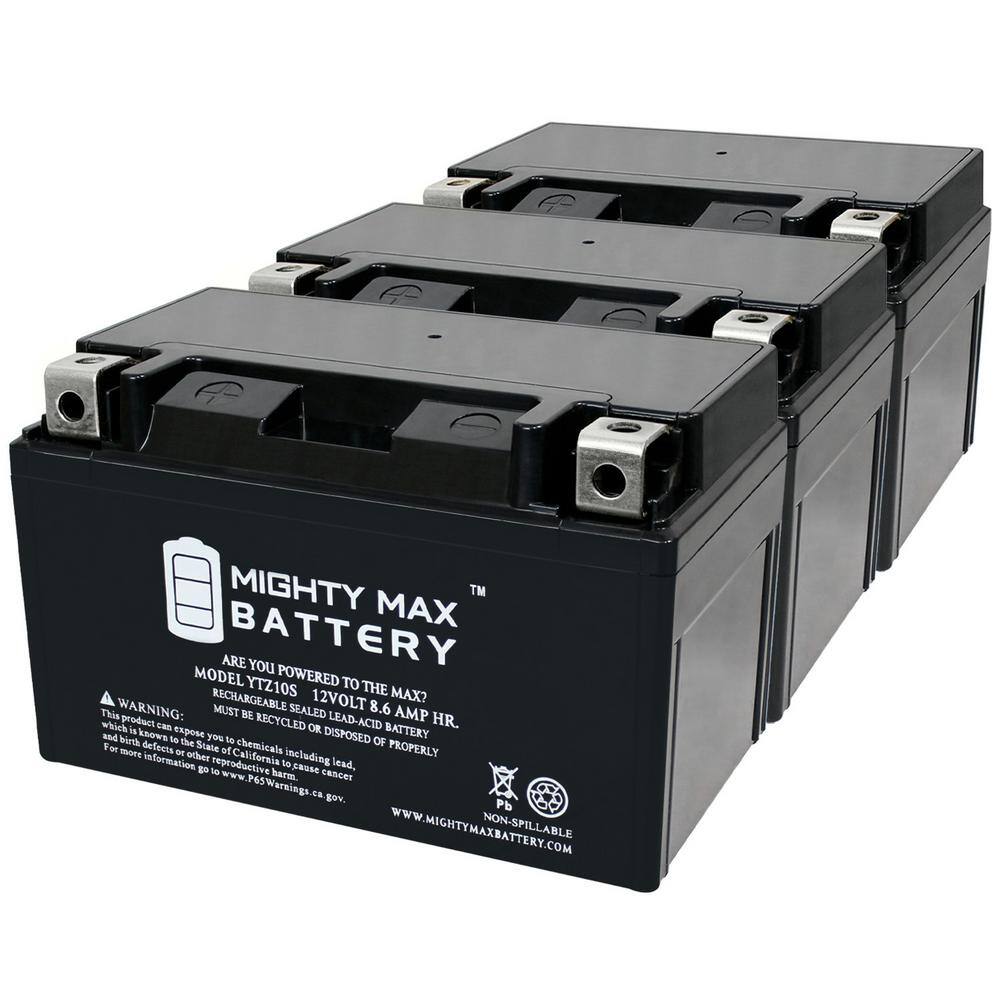 MIGHTY MAX BATTERY YTZ10S 12V 8. 6AH Replacement Battery Compatible ...