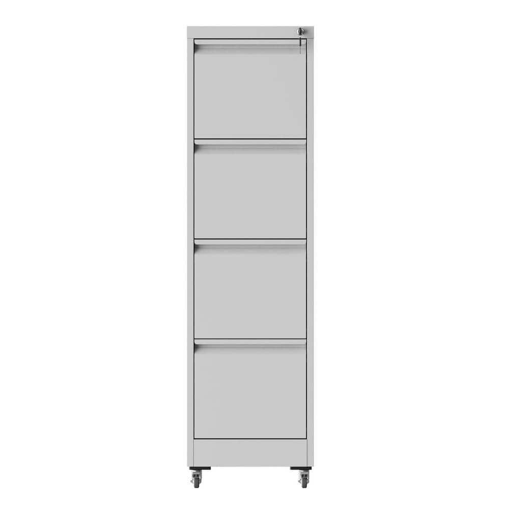 Damodpoy 17.72 in. W 4 Drawer Metal Mobile File Tool Cabinet with Lock ...