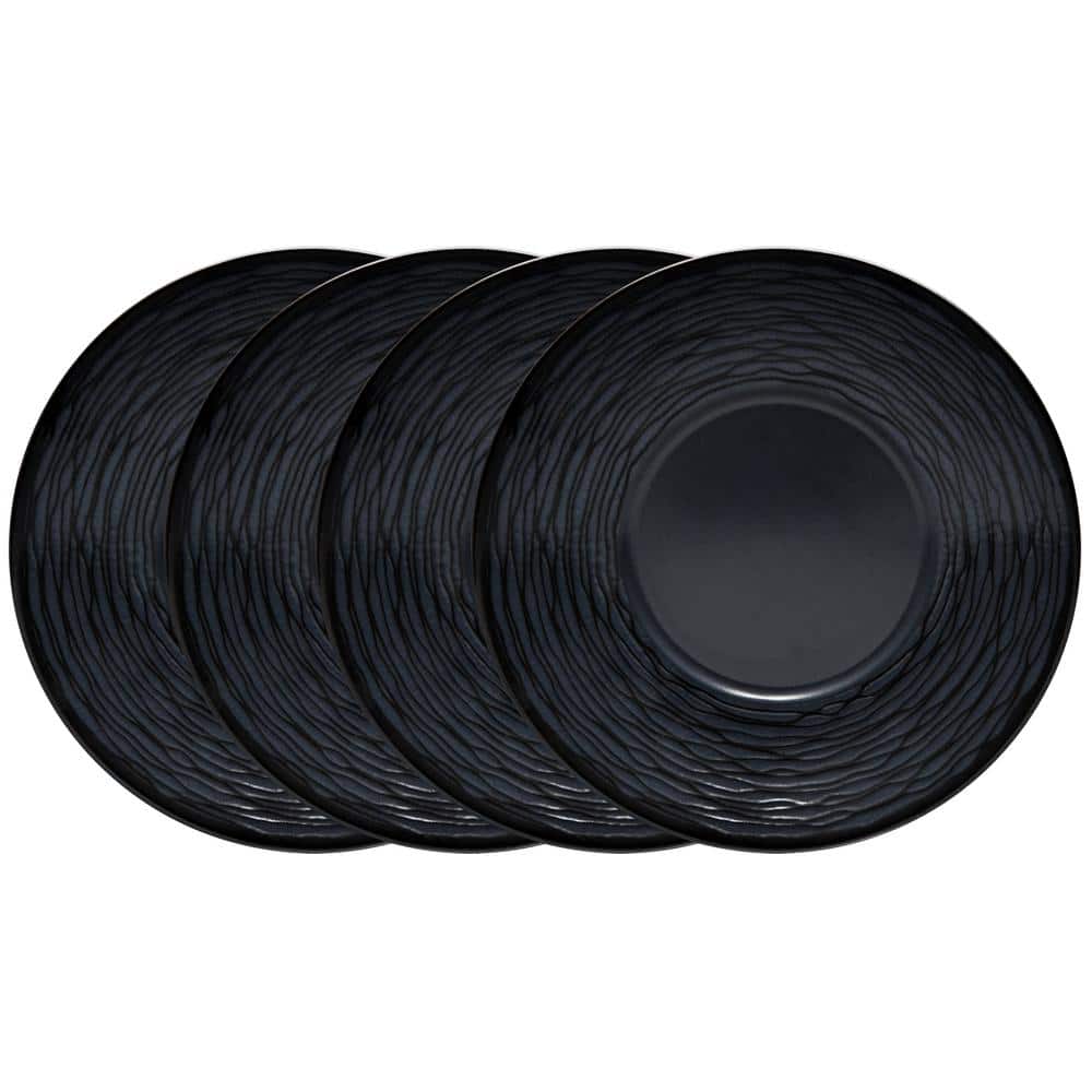 Noritake Colorscapes Black-on-Black Swirl 6.5 in. (Black) Porcelain ...