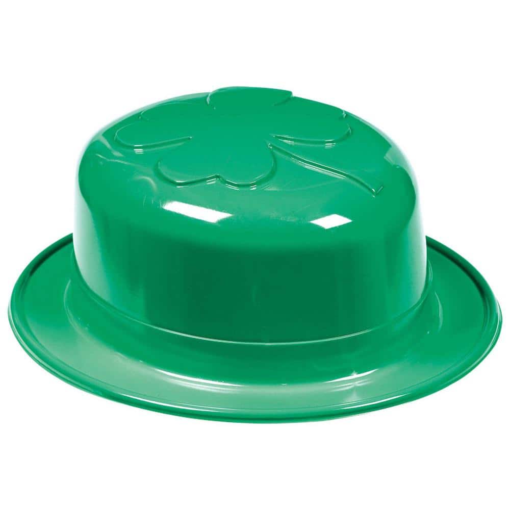 Amscan Green Plastic Shamrock Molded St. Patrick's Day Derby (10-Pack ...