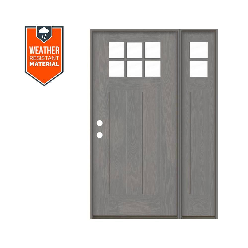 Krosswood Doors Craftsman 50 in. x 79 in. 6-Lite Right-Hand/Inswing ...