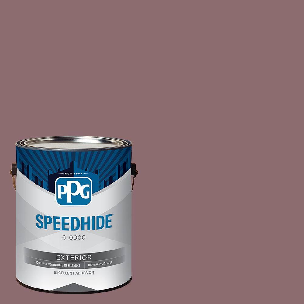 SPEEDHIDE 1 gal. PPG1048-6 Chocolate Sparkle Satin Exterior Paint ...
