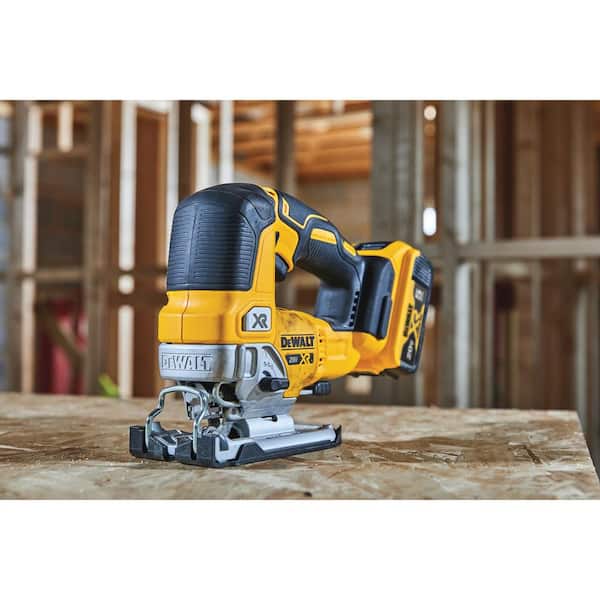 DEWALT 20V MAX XR Lithium-Ion Cordless Brushless Jigsaw with 6.0 Ah Battery Pack and Charger Kit ...
