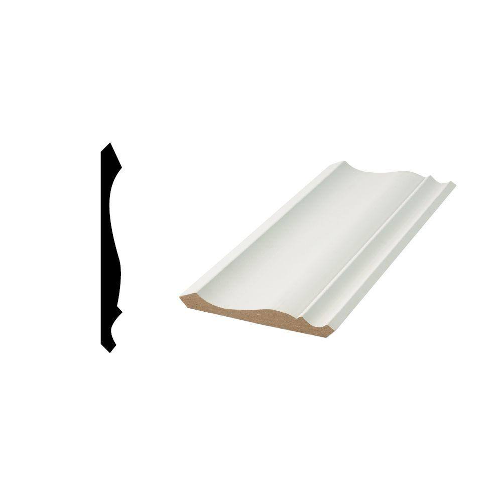 Woodgrain Millwork LWM 45 19 32 In X 5 1 4 In Primed MDF Crown 