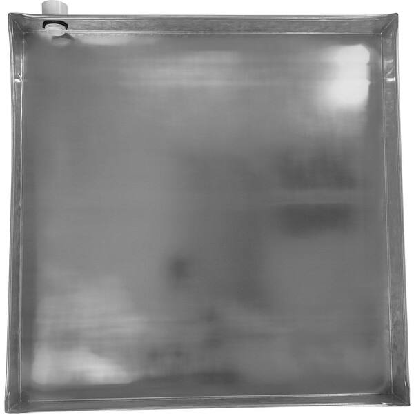 AMERICAN BUILT PRO 34 in. x 34 in. Steel Drain Pan for Gas and Electric ...