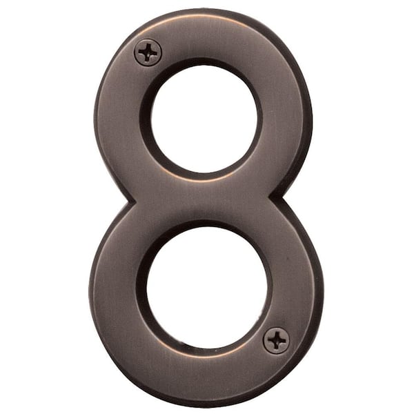 HY-KO 4 in. Metal Number 8 BR-42OWB/8 - The Home Depot