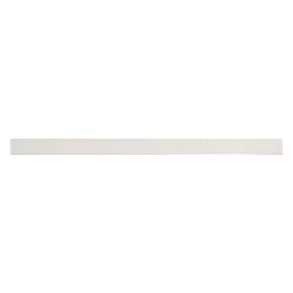 Apollo Tile Horizonte 0.5 in. x 8 in. Glossy Snow White Ceramic Pencil ...