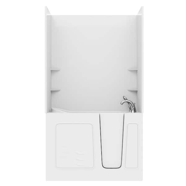 Universal Tubs Rampart Wall Series 26 in. x 53 in. Right Side Drain Air ...