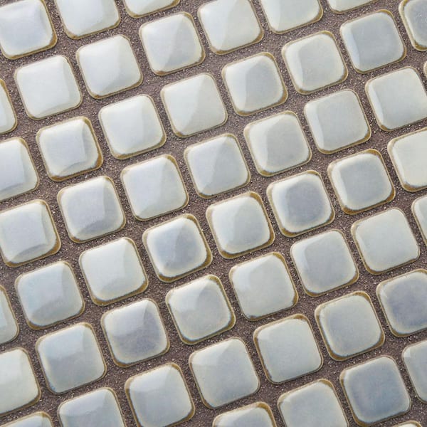 Merola Tile Hudson Diamond Grey Eye 6 in. x 6 in. Porcelain Mosaic Take ...