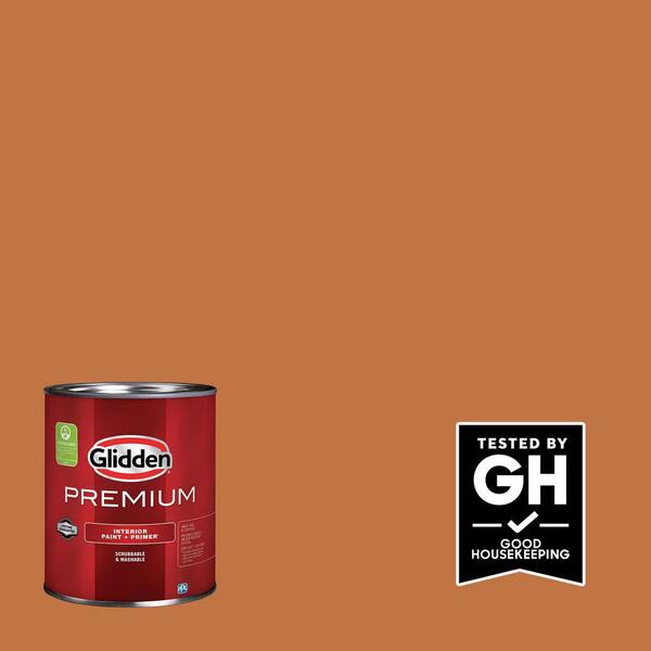 Glidden Premium 1 qt. PPG1200-6 Ginger Root Flat Interior Latex Paint ...