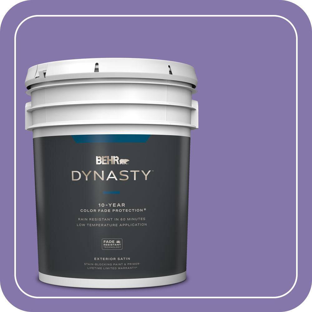 BEHR DYNASTY 5 gal. #640B-6 Grape Parfait Satin Enamel Exterior Stain ...