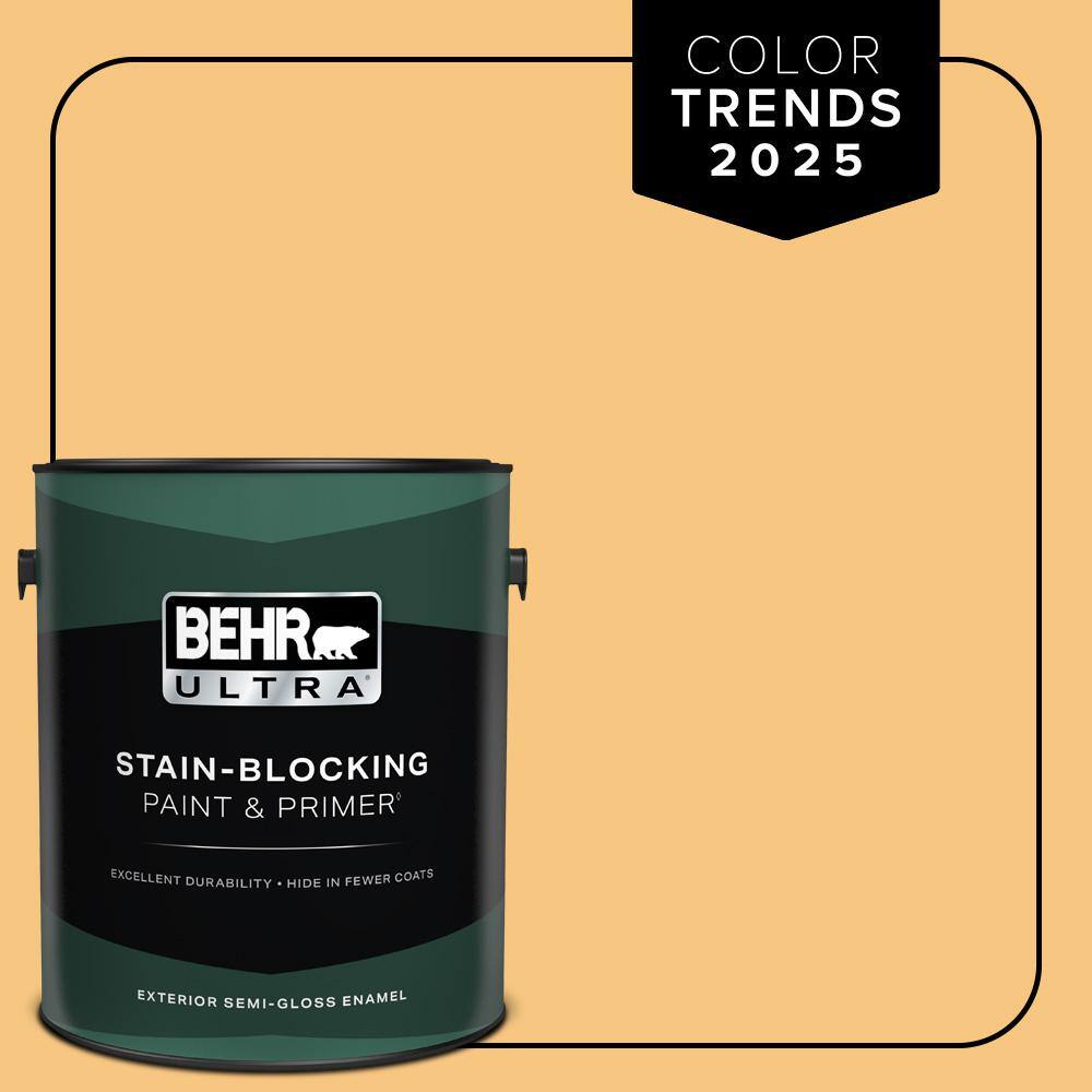 BEHR ULTRA 1 gal. #PPU6-07 Jackfruit Semi-Gloss Enamel Exterior Paint ...