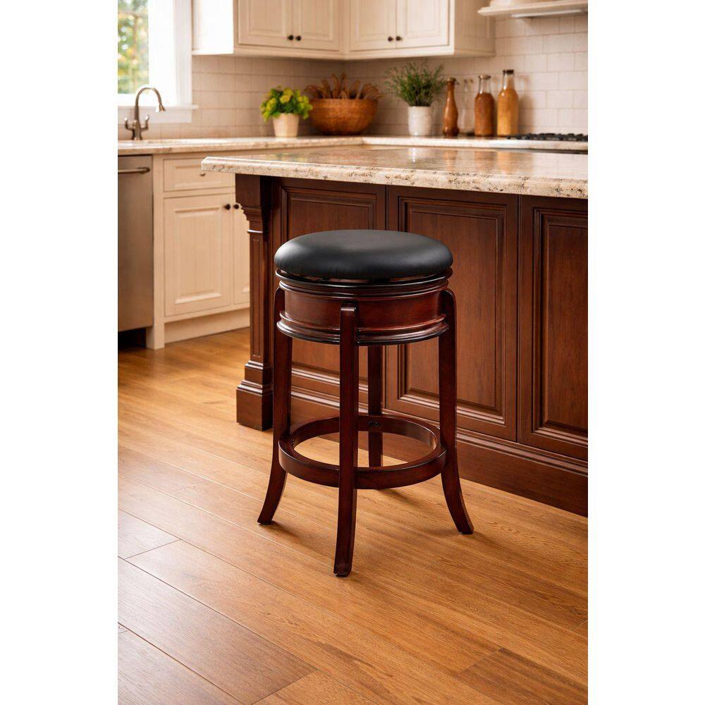 Boraam Magellan 24 in. Brandy Swivel Cushioned Bar Stool 43024 - The ...