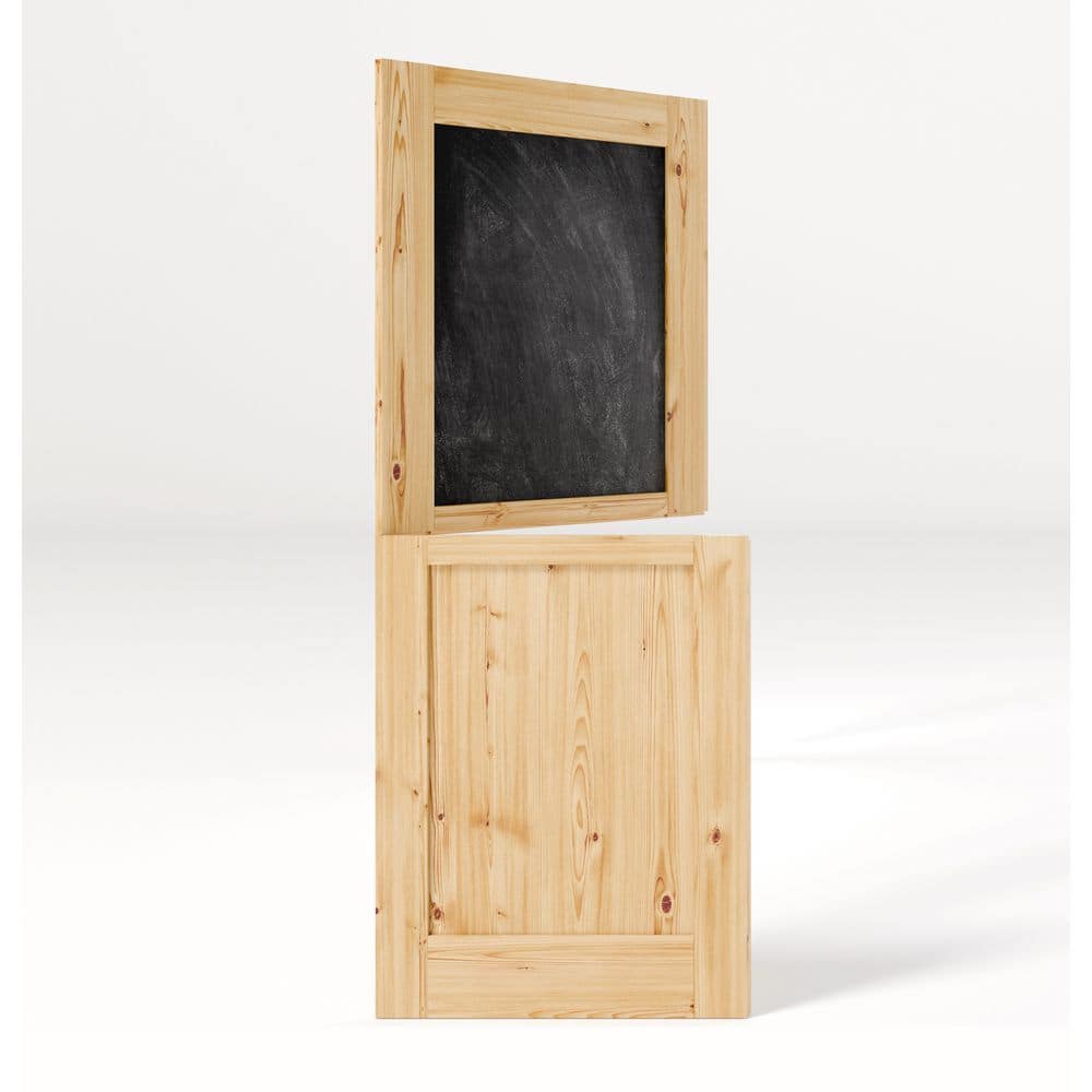 TENONER 28 in. x 80 in. Light Brown, Natural Textured Wood Primed ...