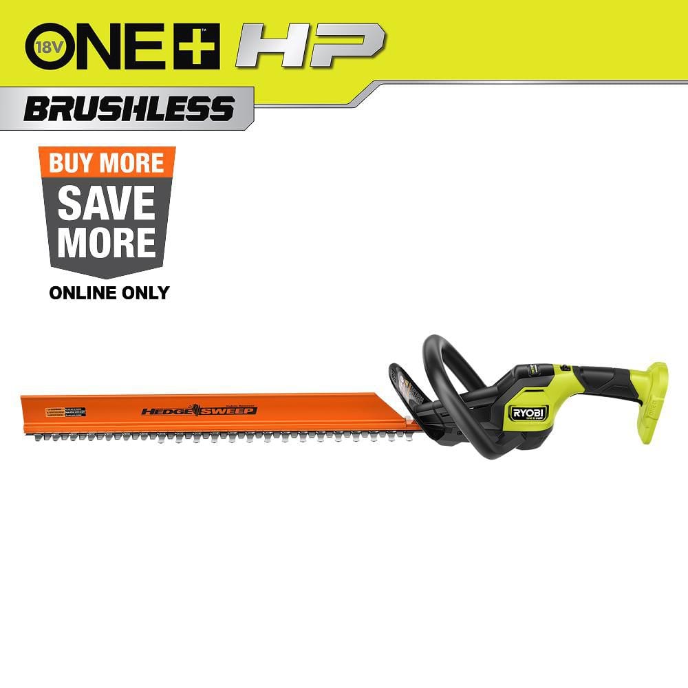 RYOBI ONE+ HP 18V Brushless 24 in. Cordless Battery Hedge Trimmer (Tool ...