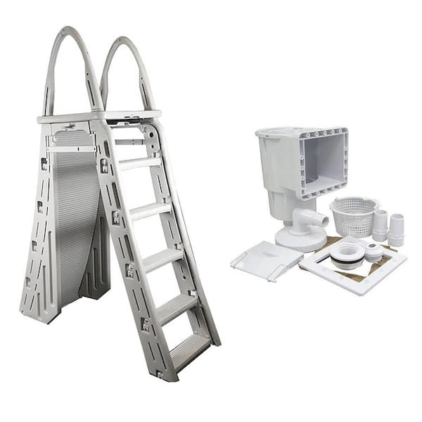 Confer A-Frame Swimming Pool Ladder and Pool Skimmer 7200 + SP1091LX ...