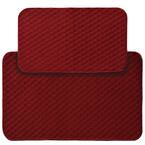 Garland Rug Town Square Chili Red 2 ft. x 3 ft. 4 in. 2-Piece Rug Set ...