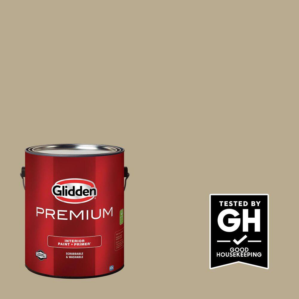 Glidden Premium 1 gal. PPG1102-4 Prairie Dust Satin Interior Latex ...