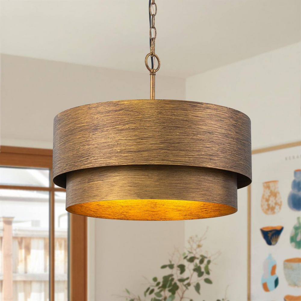 Tiered Drum Pendant Light