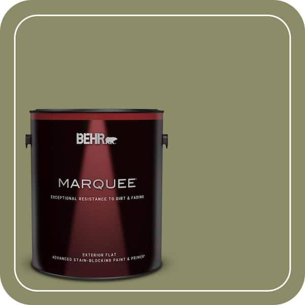 BEHR MARQUEE 1 gal. #S370-5 Pesto Paste Flat Exterior Paint & Primer ...