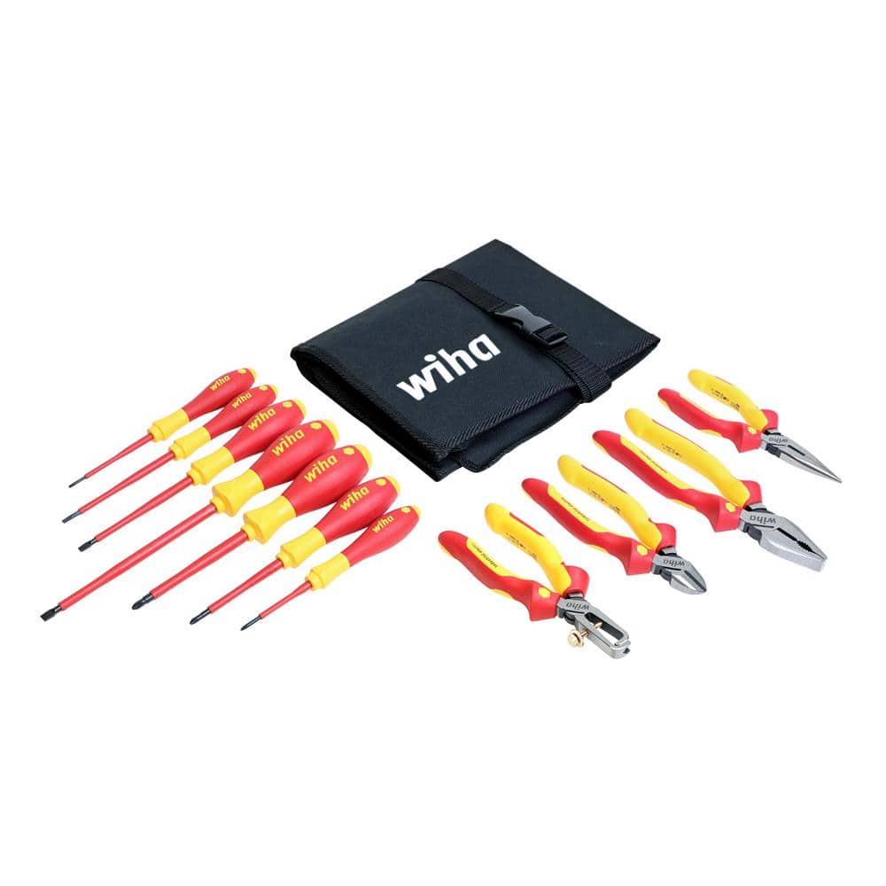 Wiha 1000-Volt Insulated Industrial Pliers and Screwdriver Set (11 ...