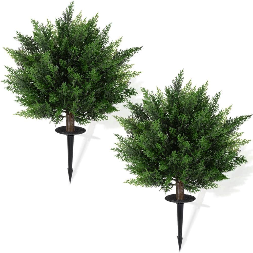 Vitalismo 2-Set 2.36 ft. Artificial Green Tree 28.35 in. Fake Plants ...