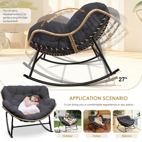 All Weather Outdoor Lounge Chair Yechen Papasan Rocking Chair ...
