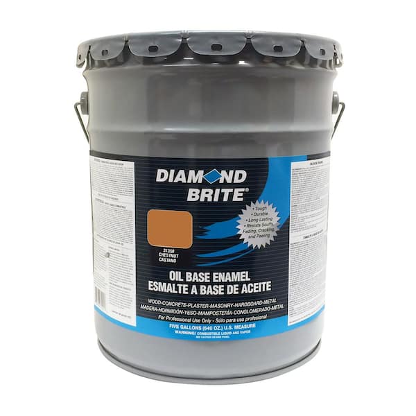 Diamond Brite Paint 5 gal. Chestnut Oil Base Enamel Interior/Exterior ...