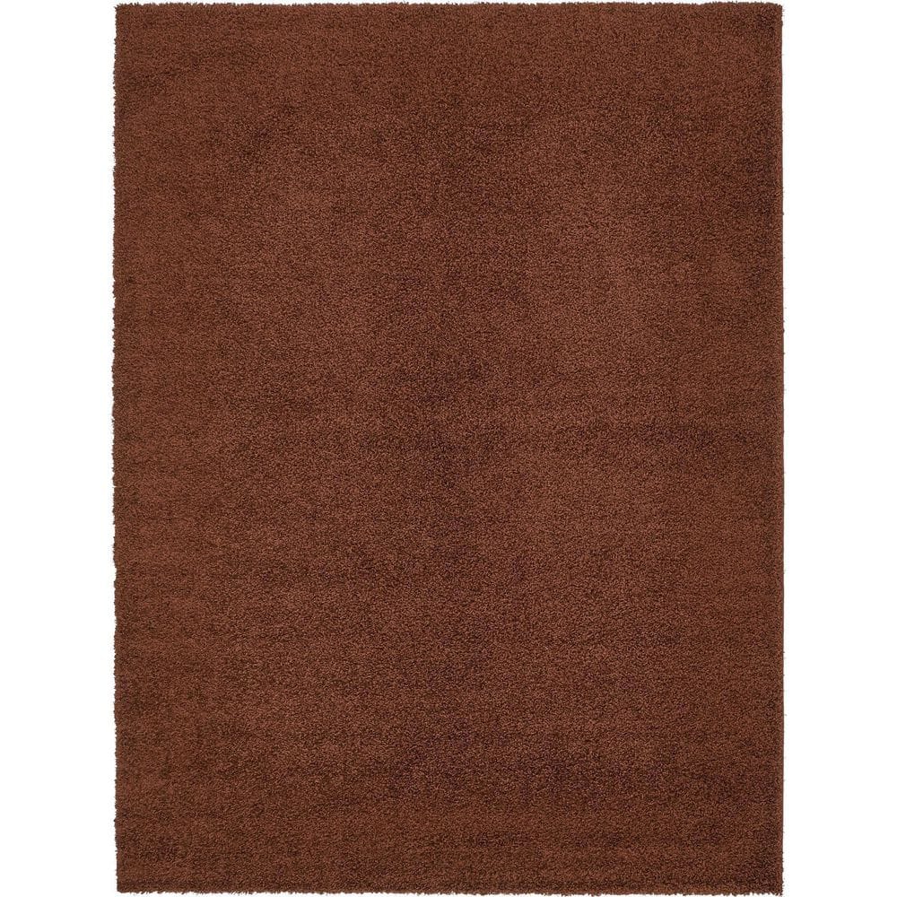 Unique Loom Solid Shag Collection Area Rug (9 ft. x 12 ft. Rectangle ...