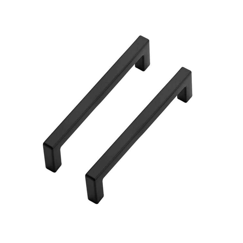 Numhew 30-Pack 4 in. Black Solid Slim Square Bar Drawer Handles, Drawer ...