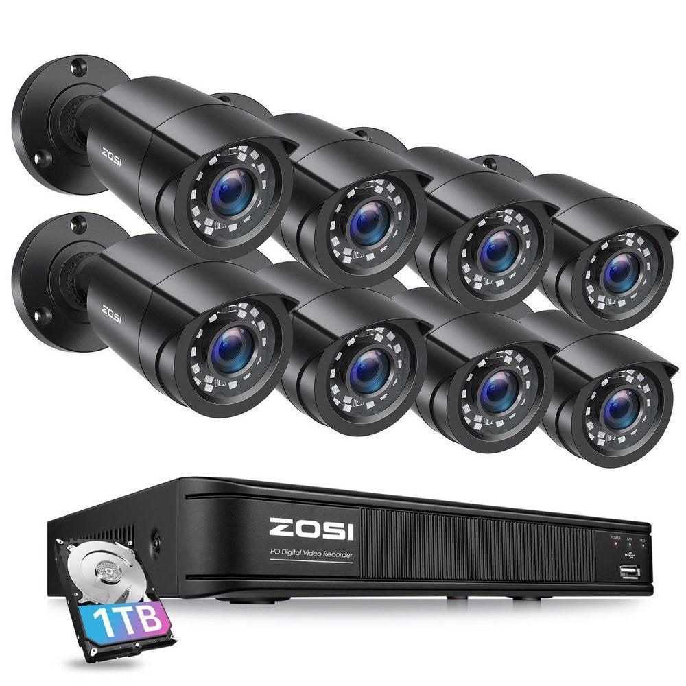 ZOSI H265+ 8-Channel 5Mp-Lite 1TB DVR Security Camera System with 8 ...