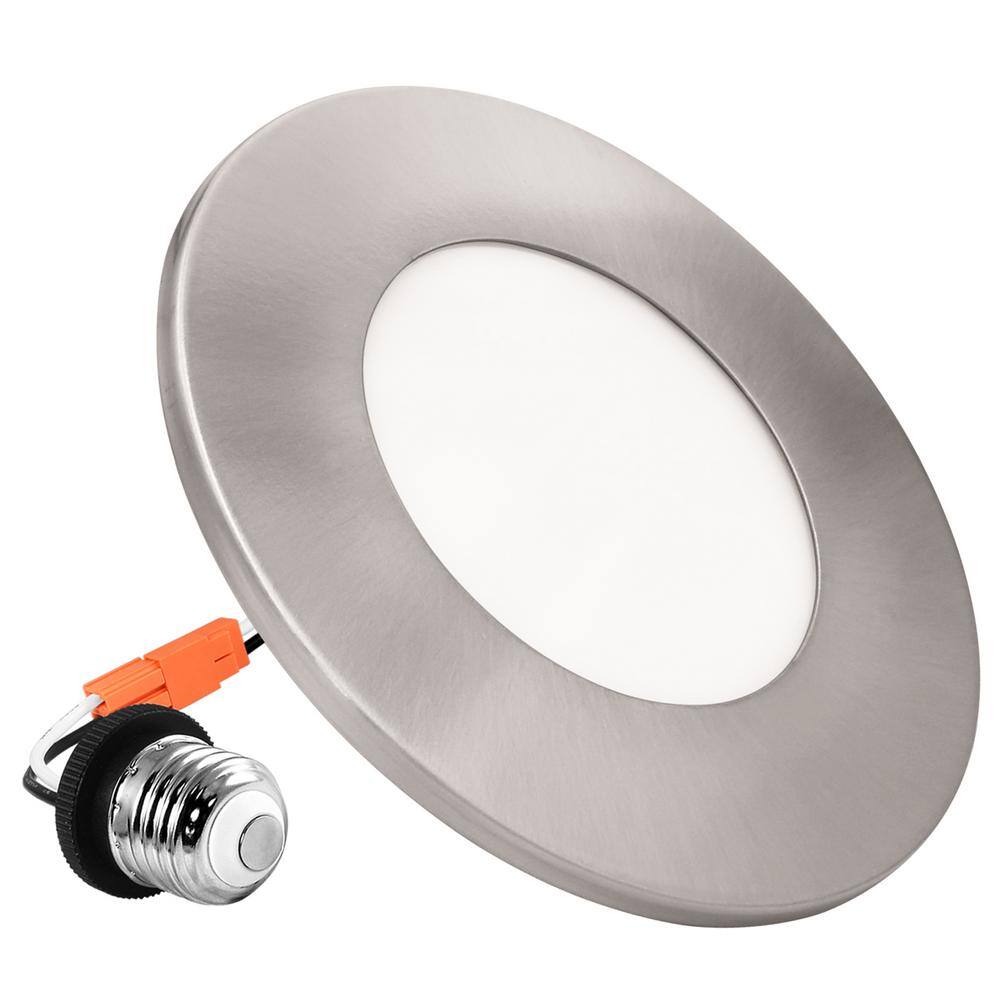 LUXRITE 4" LED Recessed Ceiling Light 5 Color Selectable 2700K-5000K ...