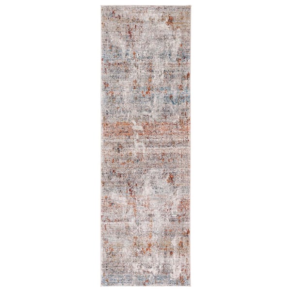 SAFAVIEH Limitee 3 ft. x 8 ft. Beige/Beige Distressed Abstract Runner ...