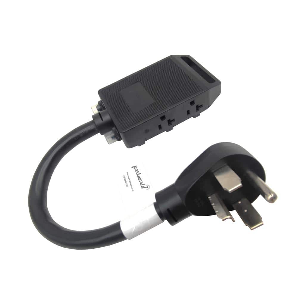 parkworld 1.5 ft. 4-Wire 30 Amp 125/250-Volt NEMA 14-30P Plug to (4)5 ...