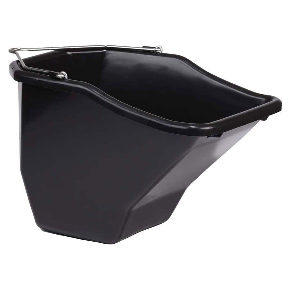 Little Giant 20 qt. Durable Plastic Flat Back Livestock Feed Bucket in ...