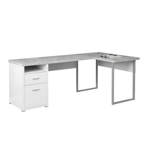 White Computer Desk HD7258 - The Home Depot
