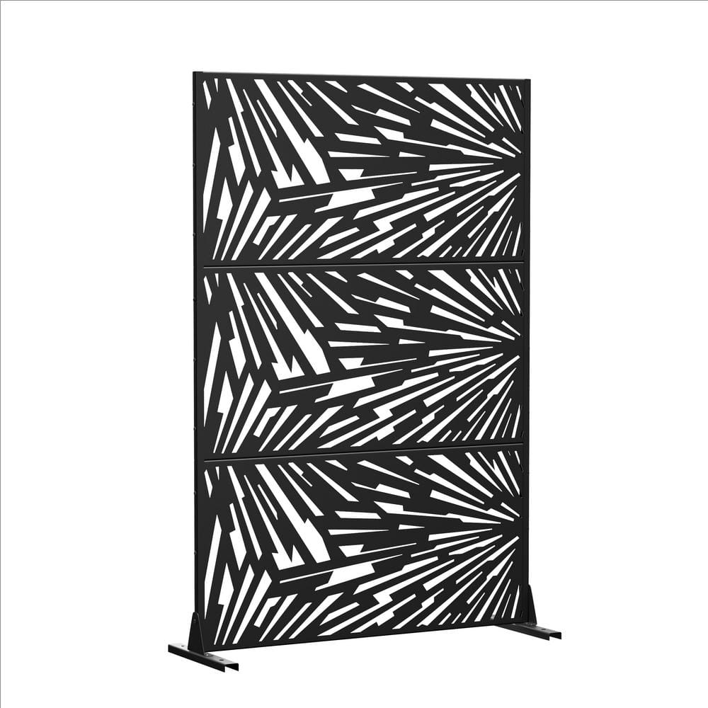 Dovelina 72 in. Frank Metal Outdoor Garden Fence Privacy Screen Garden ...