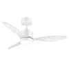 Breezary Sawyer 42 in. Indoor White Ceiling Fan with Integrated LED ...