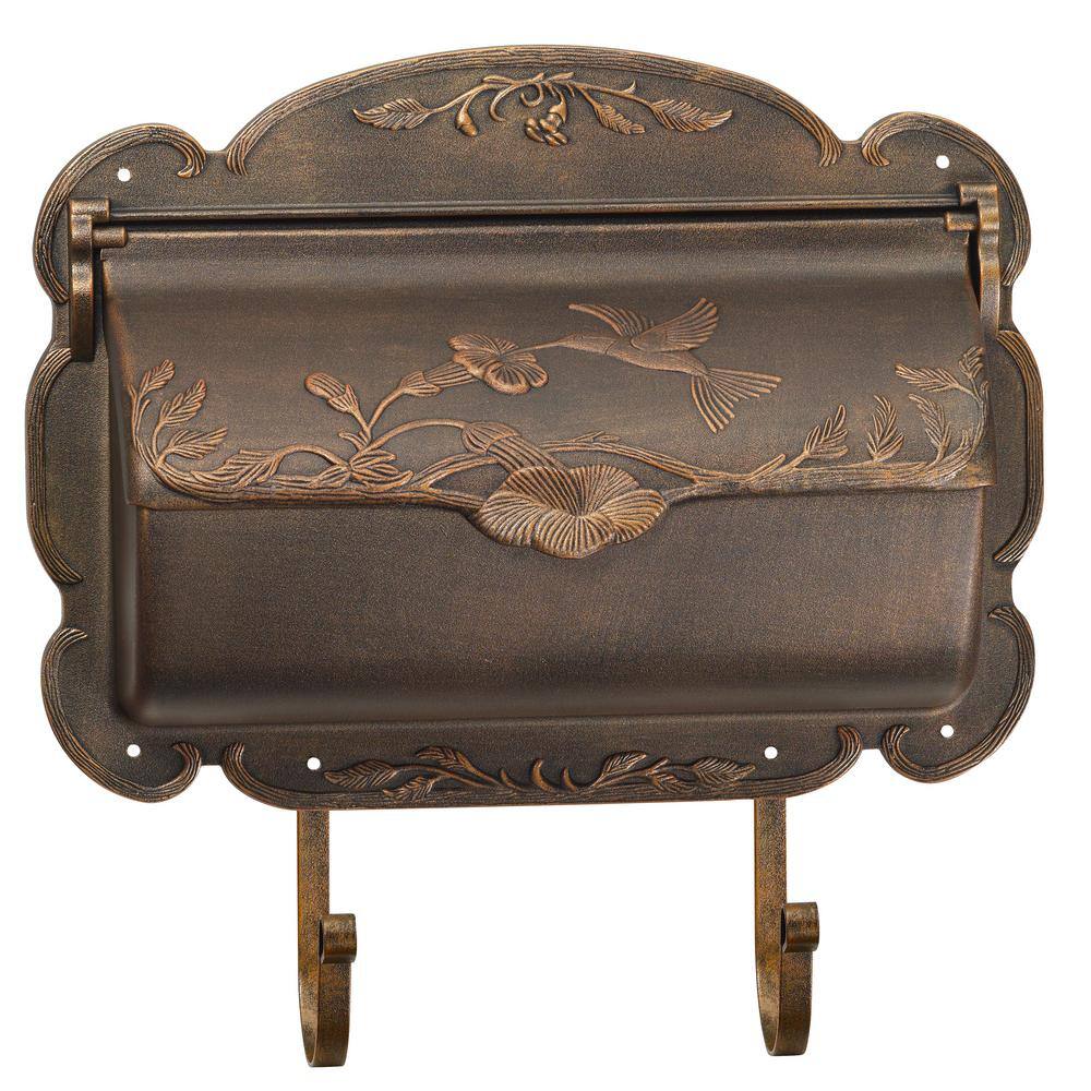 KLASSEN BRONZE LIMITED Hummingbird Cast Aluminum Mailbox, Antique ...