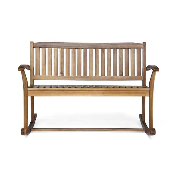 Natural Acacia Wood Outdoor Rocking Chair, Rocking Loveseat NRL-2267 ...